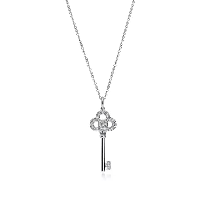 Tiffany key pendant silver store